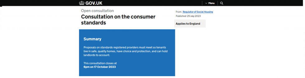 Consumer Standards Consultation | The Almshouse Association