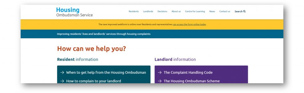 UPDATE: Housing Ombudsman Toolkit | The Almshouse Association